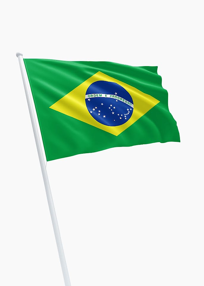 Braziliaanse vlag - Internationale Vlaggen Enschede
